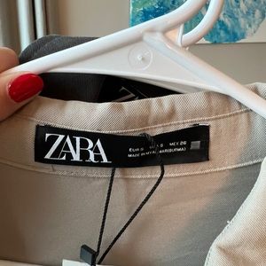 Zara | Tops | Zara Relaxed Fit Over Shirt In Sand Color | Poshmark
